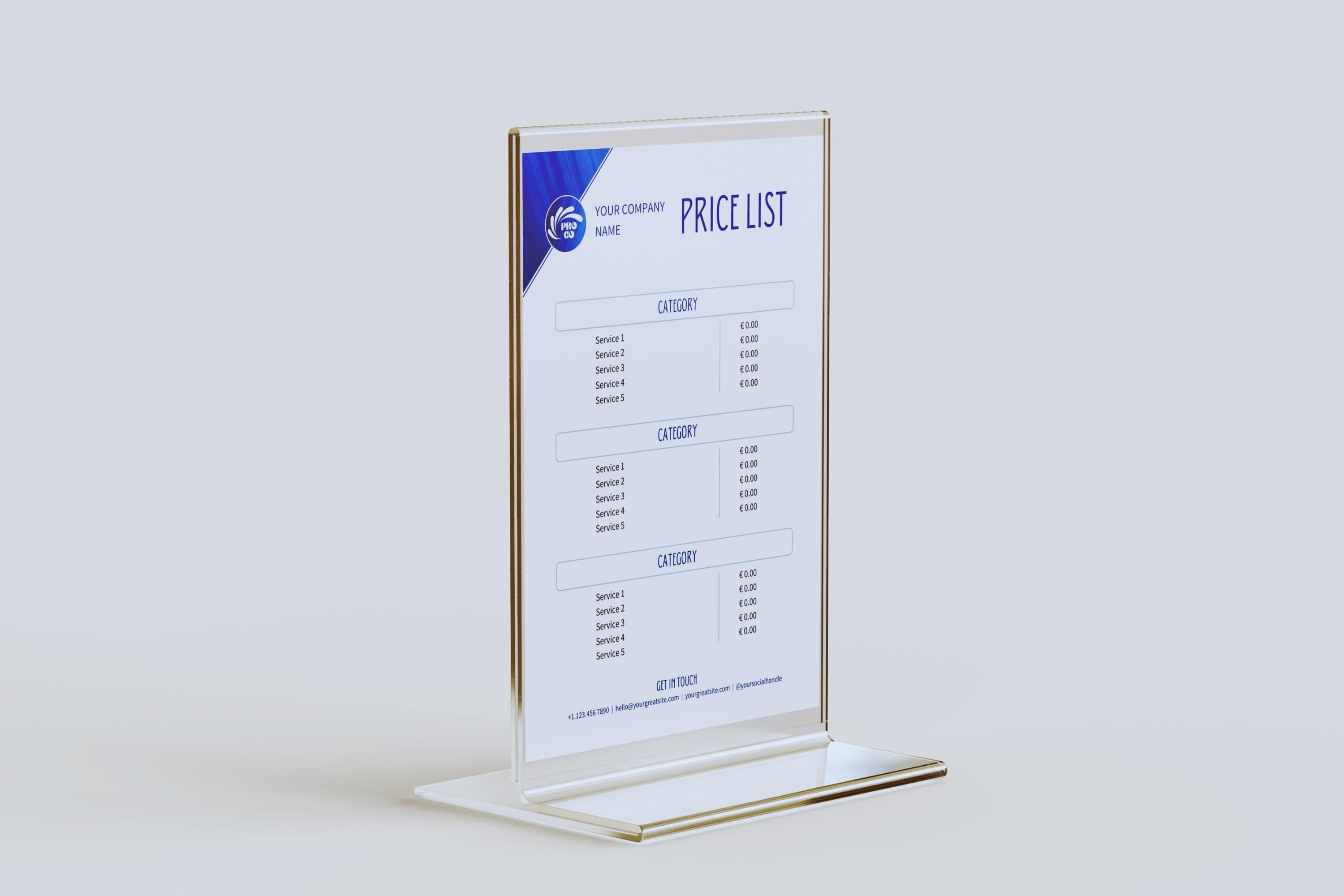 Price List Canva Template, Fully Editable Price Sheet, Printable Price ...