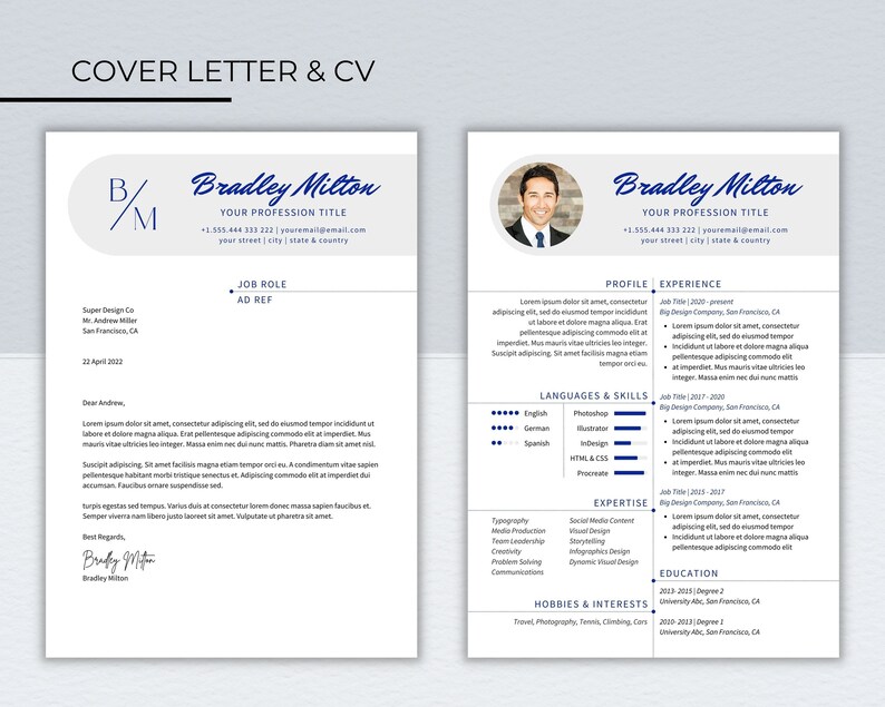 CV Template | Professional Resume Template | Executive CV Template ...