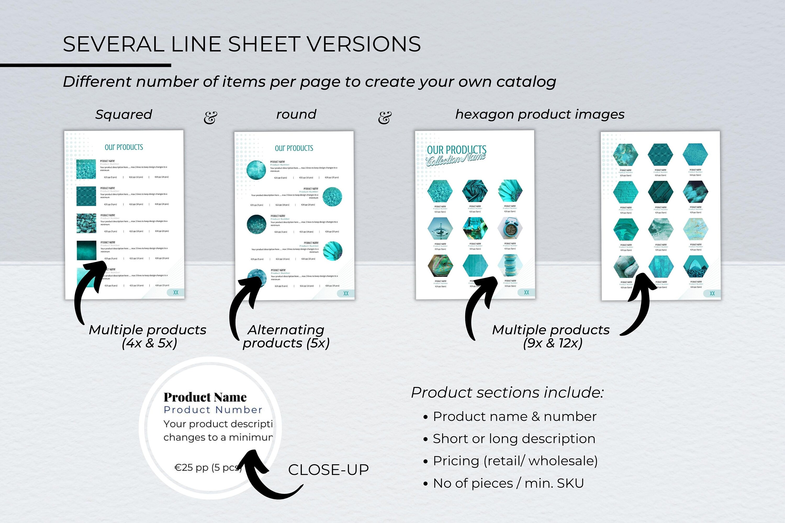 110+ Editable Product Catalog & Line Sheet Templates | Product Pricing ...
