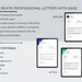 Letterhead Canva & Word Template Bundle, Modern Editable Business ...