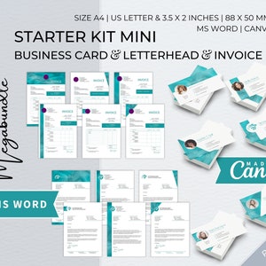 Starter Kit Editable Word Template Bundle, Modern Business Letterhead ...