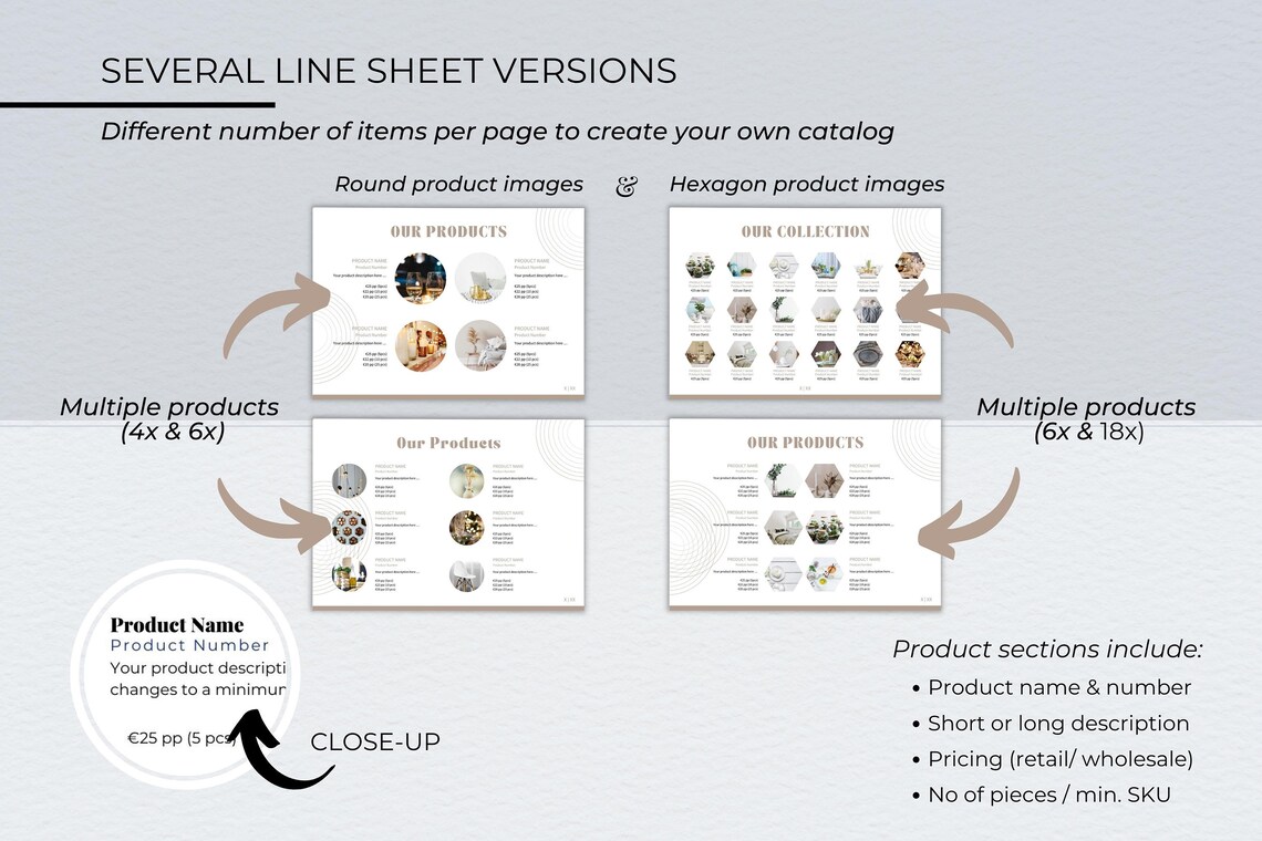 70 Editable Product Catalog & Line Sheet Templates Product Pricing ...