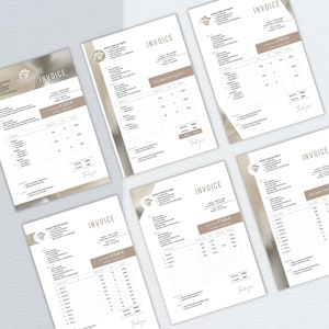 Invoice Word Template Bundle, Editable Custom Receipt, Sales Order ...