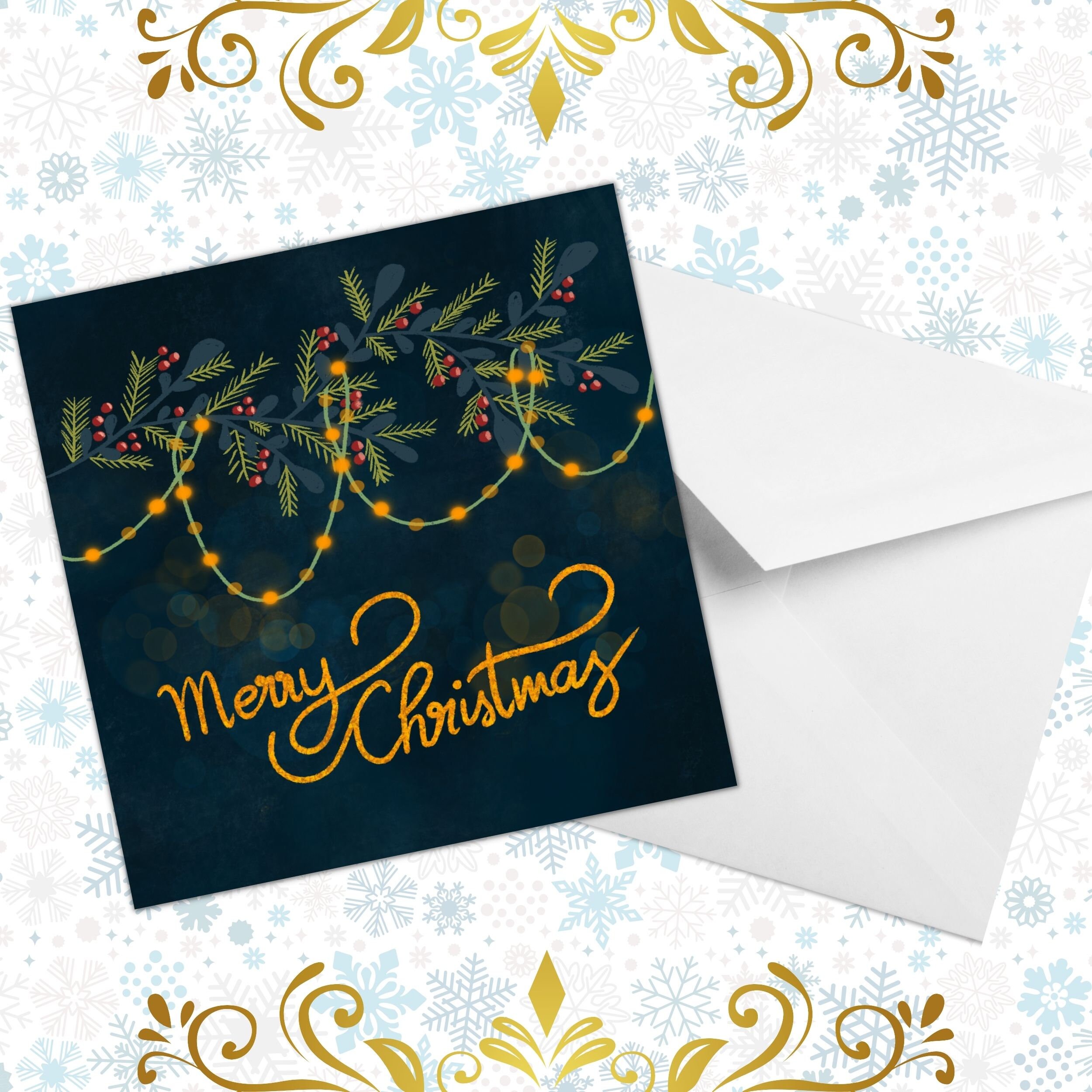 Printable Christmas Card Merry Christmas Card Digital - Etsy