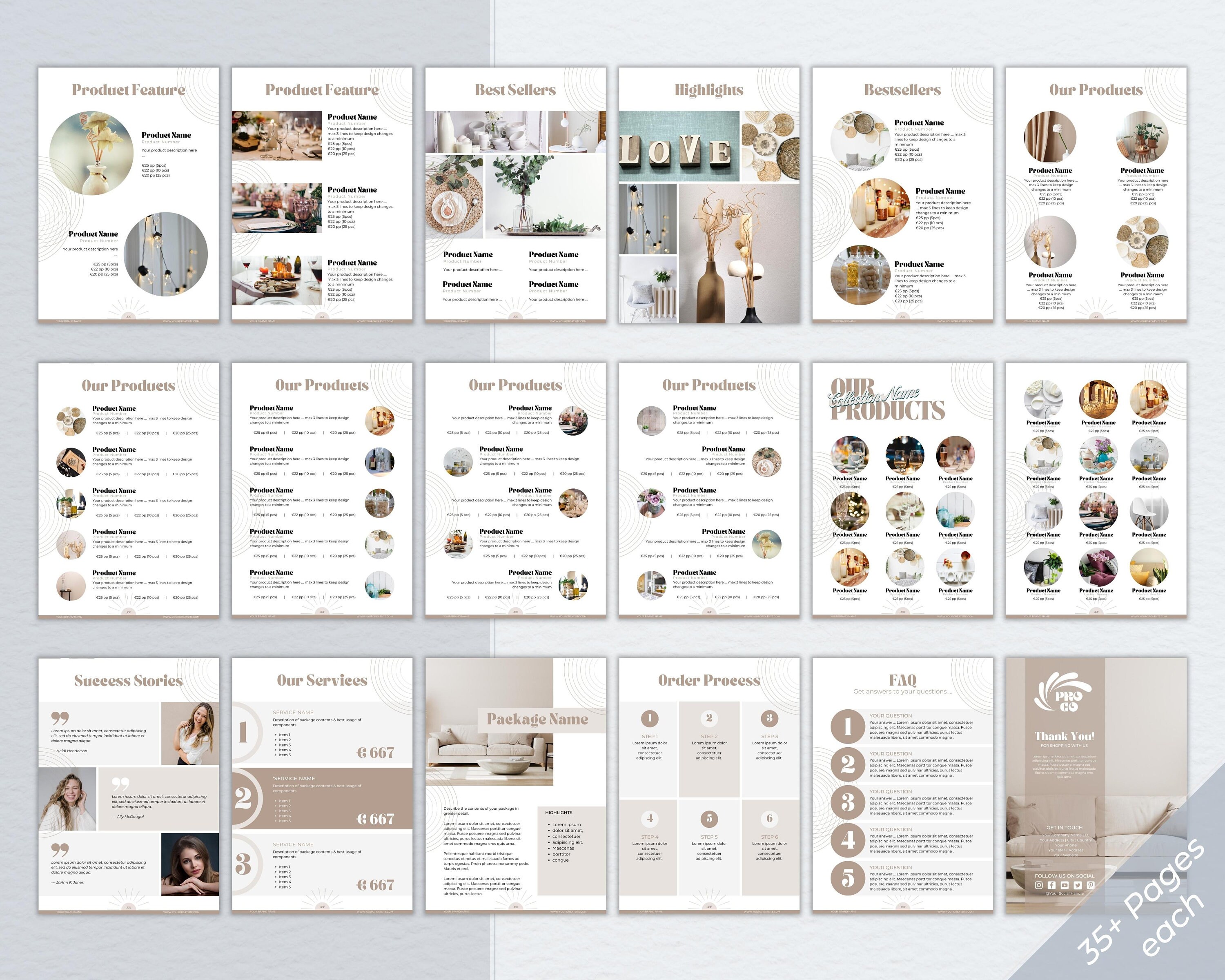 70 Editable Product Catalog & Line Sheet Templates Product - Etsy