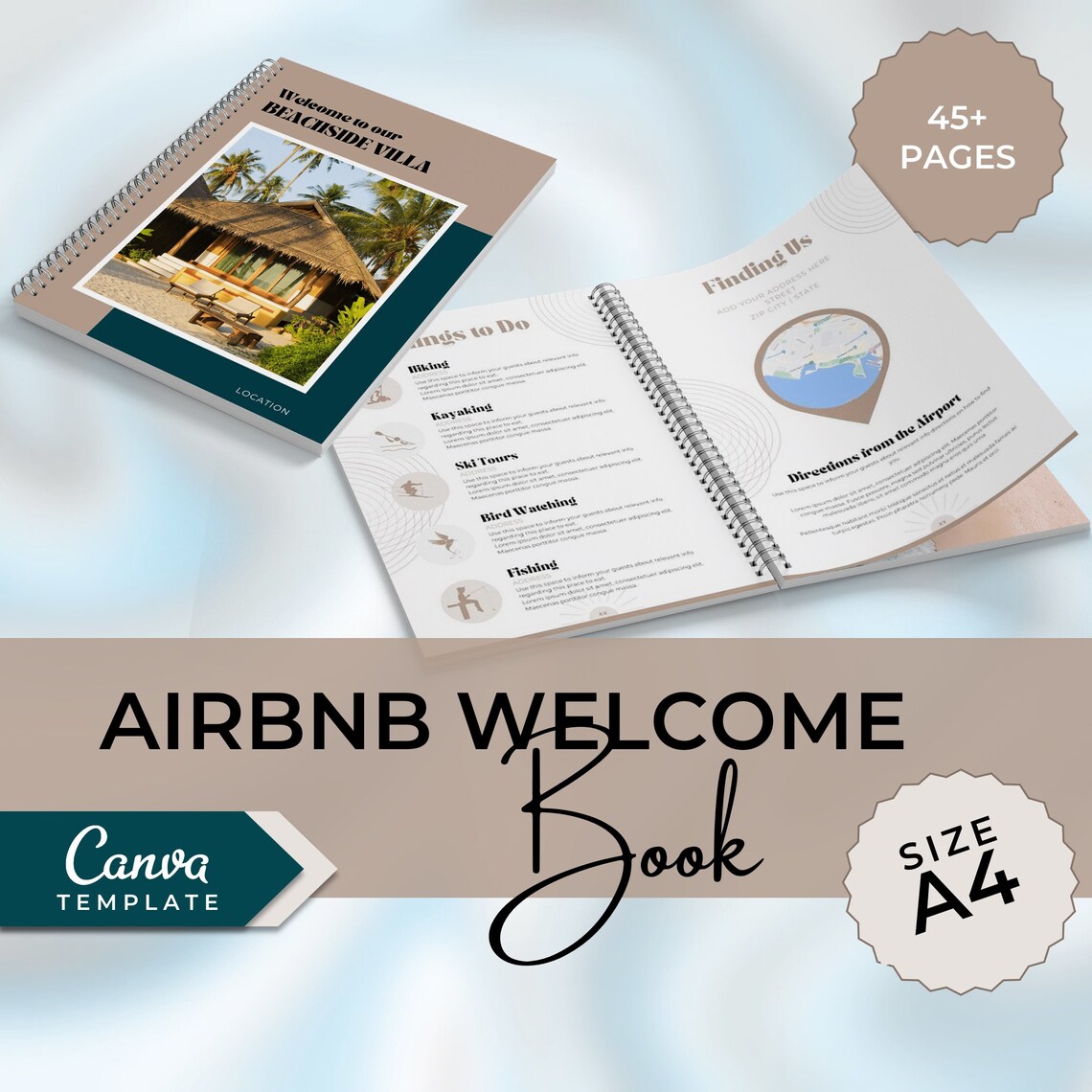Airbnb Welcome Book Template Editable Canva Welcome Guide - Etsy