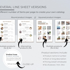70+ Editable Product Catalog & Line Sheet Templates | Product Pricing ...