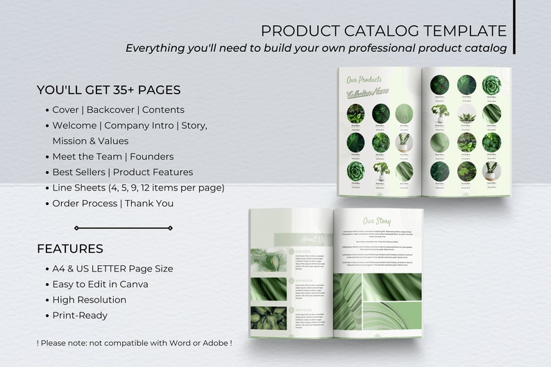 Editable Product Catalog Template: Wholesale Line Sheet (canva Template ...