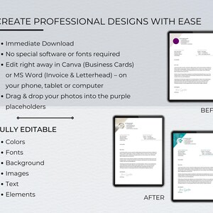 Starter Kit Editable Word Template Bundle, Modern Business Letterhead ...