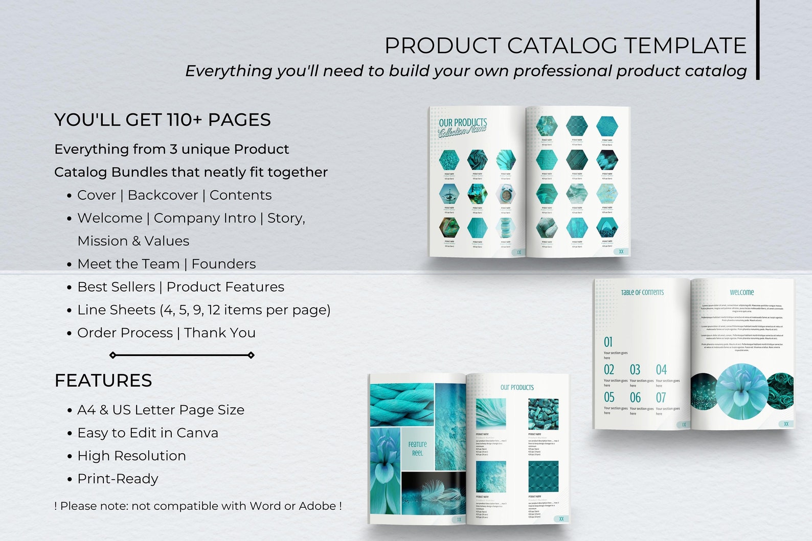 110+ Editable Product Catalog & Line Sheet Templates | Product Pricing ...