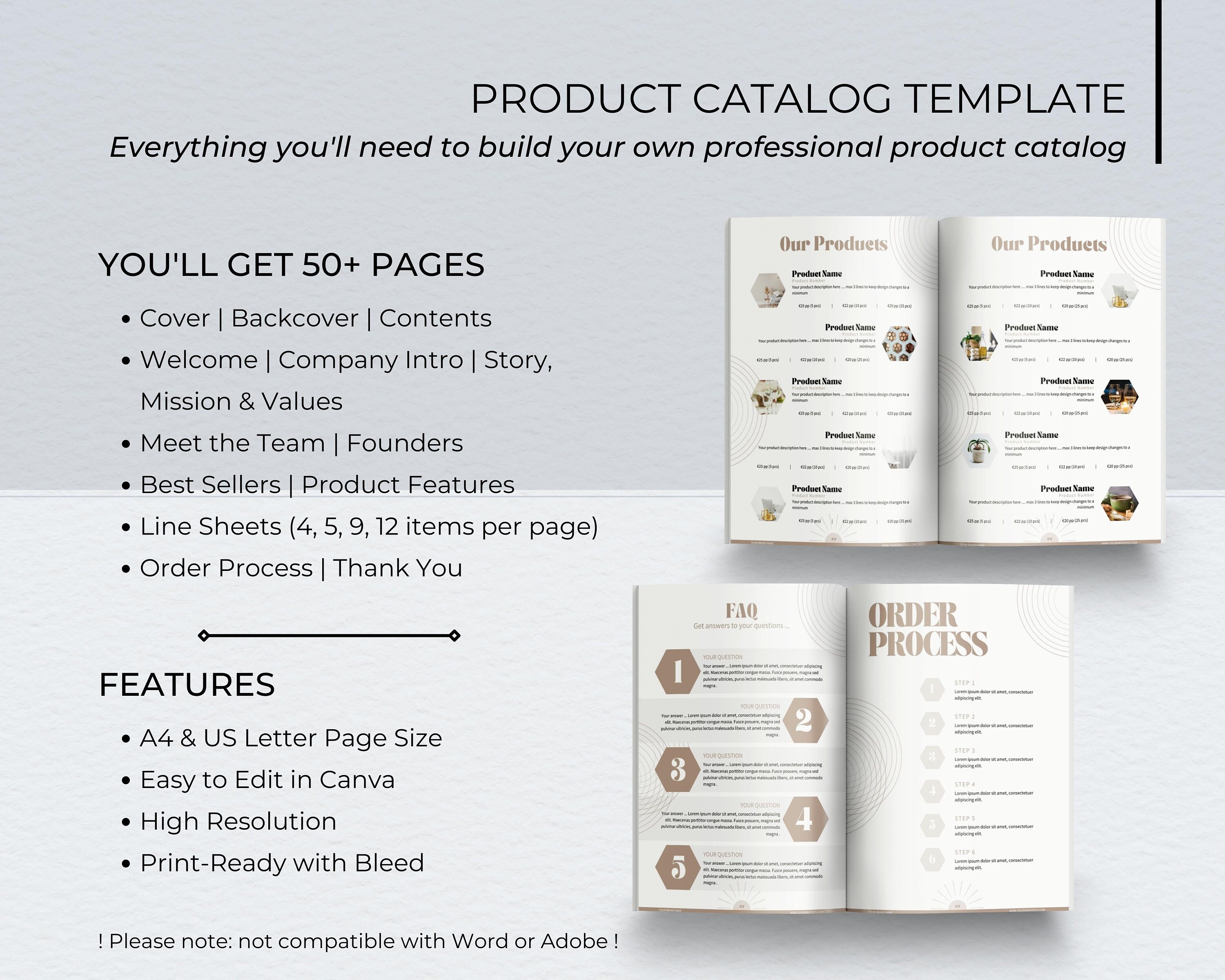 50+ Editable Product Catalog & Line Sheet Templates | Product Pricing ...
