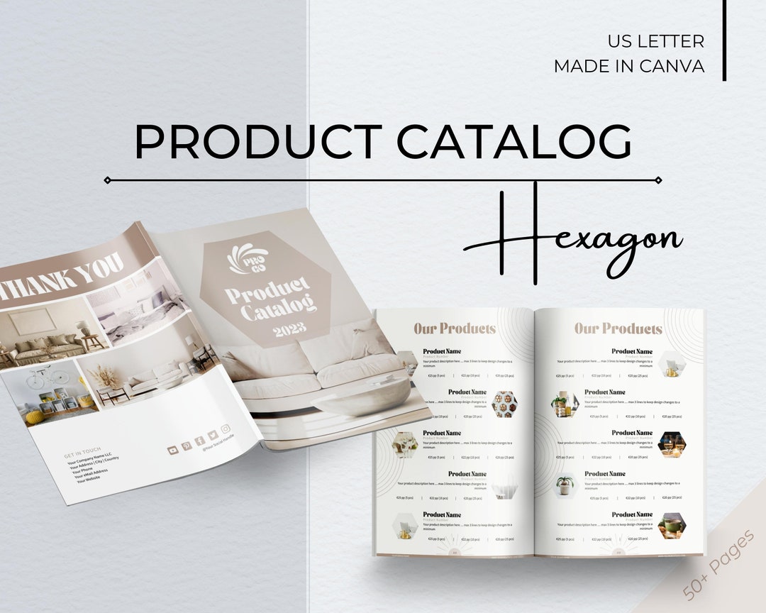 Editable Product Catalog Template | Canva Line Sheet, US Letter - Etsy ...
