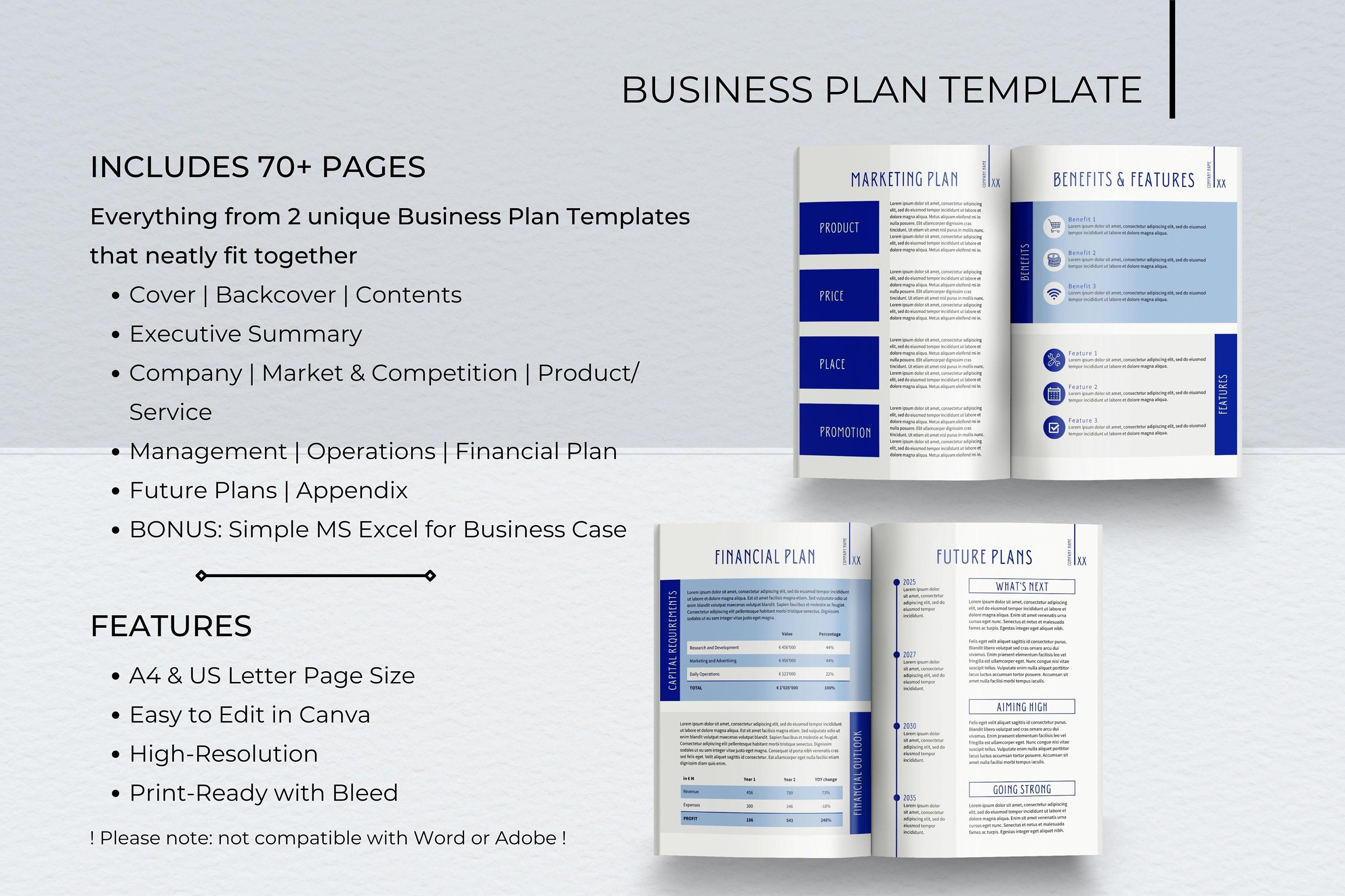 Business Plan Template, Professional Business Planner Proposal, Startup ...