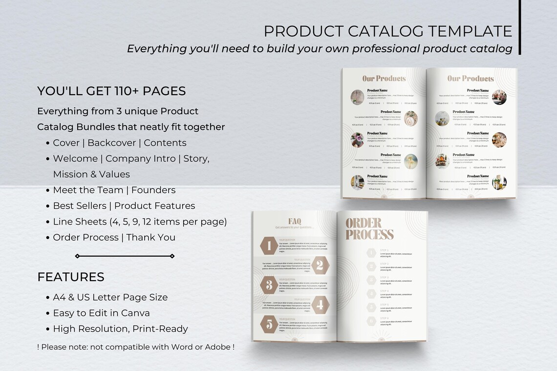 110 Editable Product Catalog & Line Sheet Templates Product Pricing ...