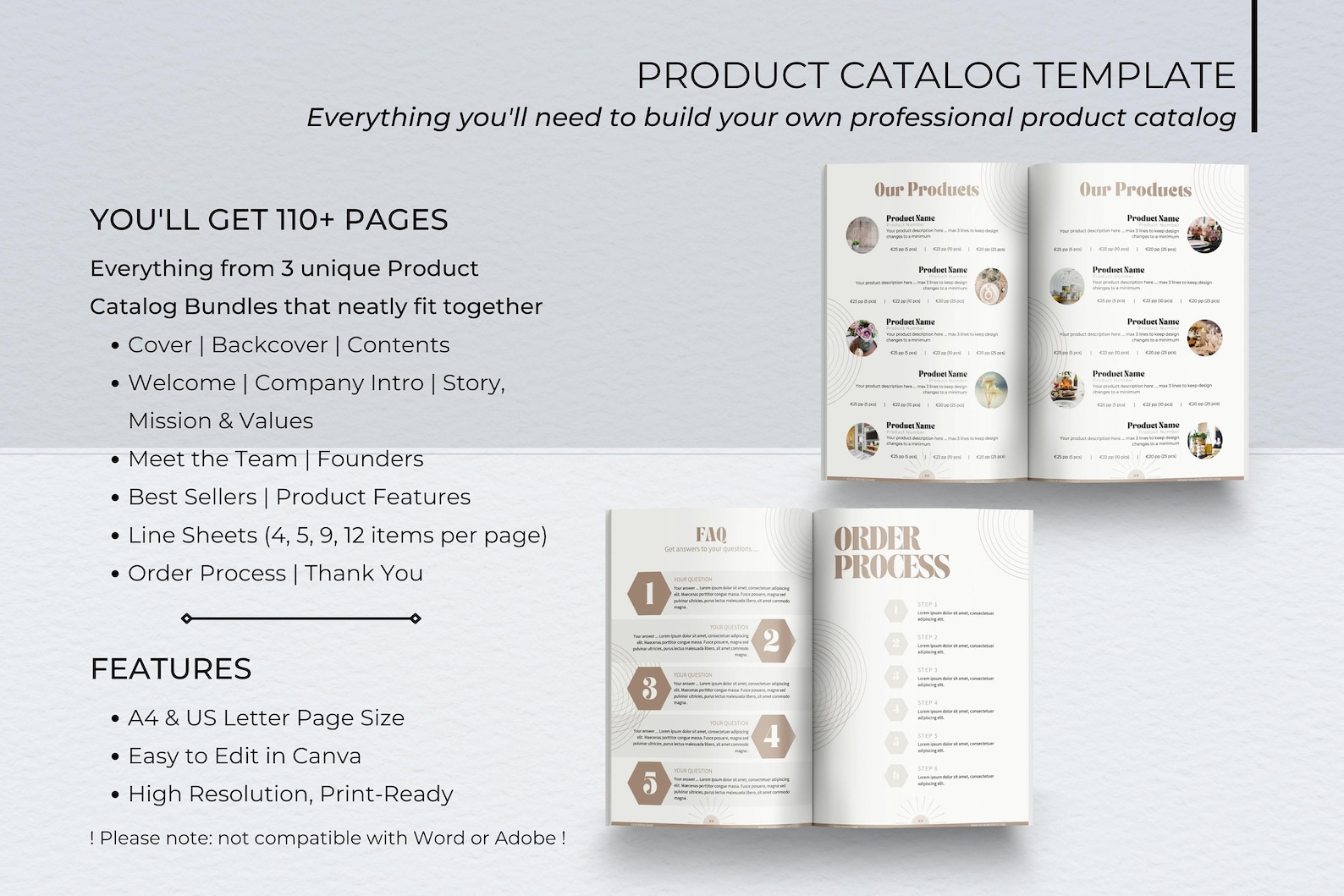 110+ Editable Product Catalog & Line Sheet Templates | Product Pricing ...