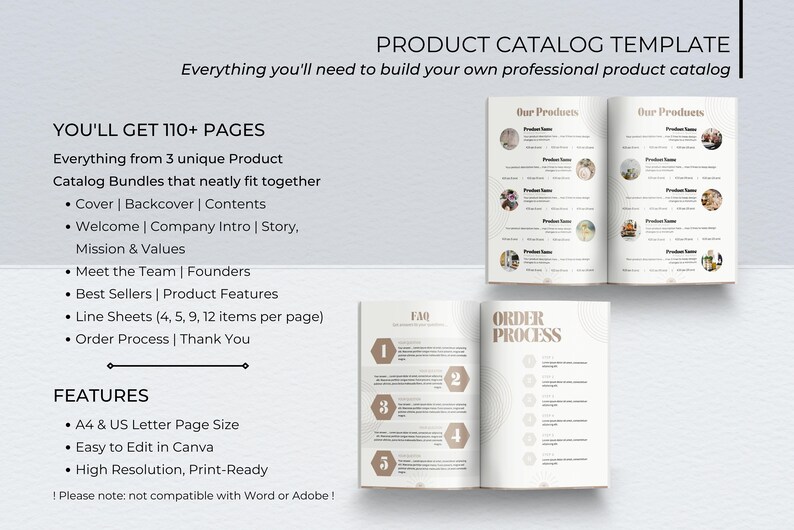 110+ Editable Product Catalog & Line Sheet Templates | Product Pricing ...