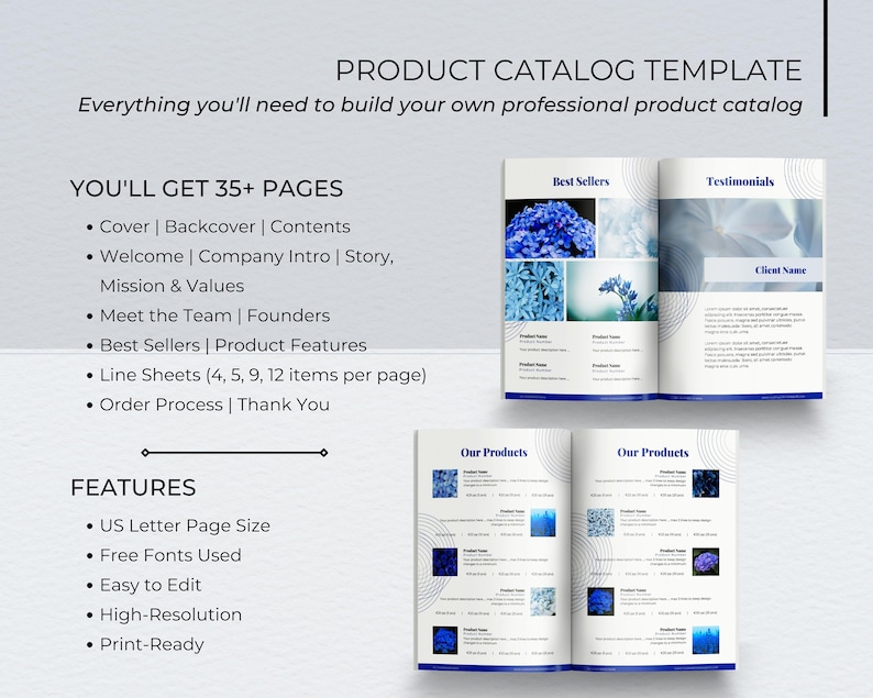 35 Editable Product Catalog & Line Sheet Templates Product Pricing ...