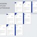 Letterhead Canva & Word Template Bundle, Modern Editable Business ...