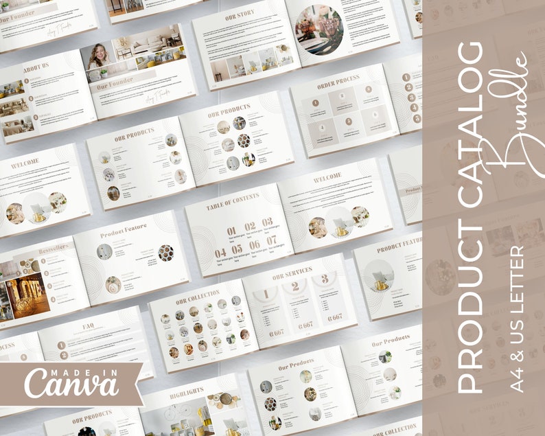 Editable Product Catalog Template | Canva Line Sheet, Pricing Guide (A4 ...