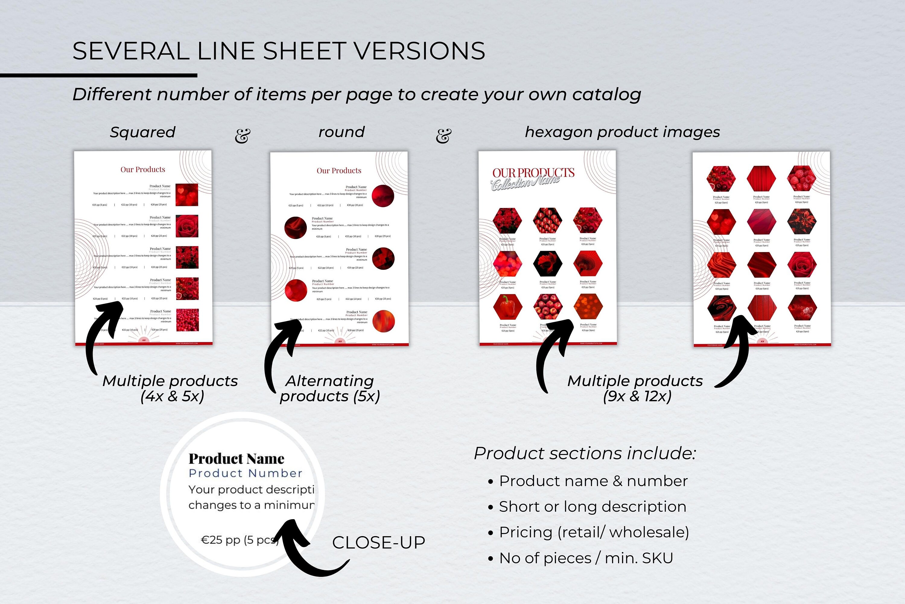 110+ Editable Product Catalog & Line Sheet Templates | Product Pricing ...