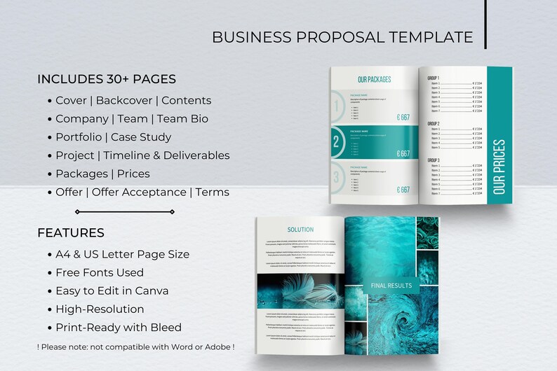 Project Proposal Template Bundle, 30+ Pages Professional Proposal ...