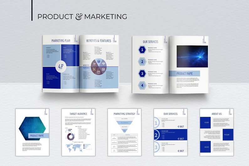 Business Plan Template, Professional Business Planner Proposal, Startup ...