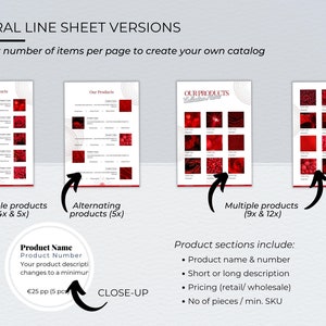 35+ Editable Product Catalog & Line Sheet Templates | Product Pricing ...
