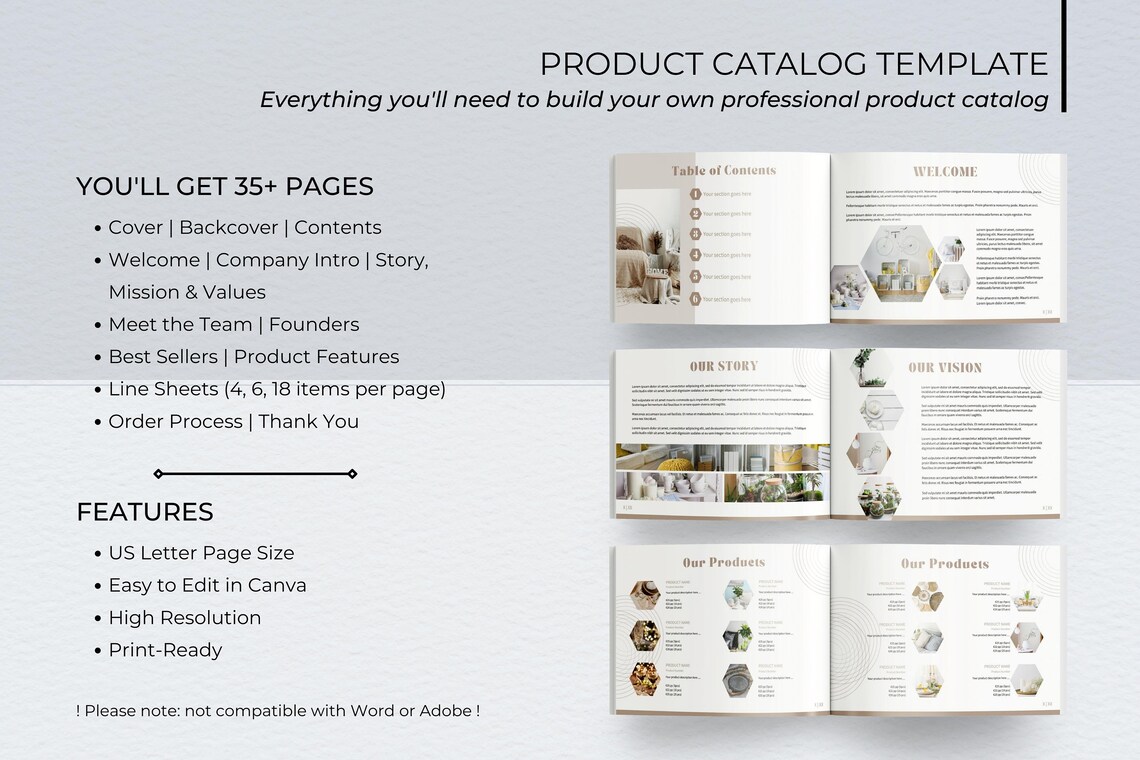 35+ Editable Product Catalog & Line Sheet Templates | Product Pricing ...