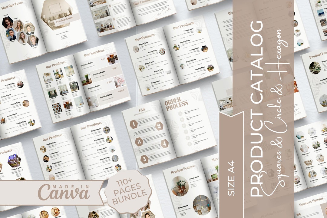 Editable Product Catalog Templates | Wholesale Line Sheet, Canva A4 ...