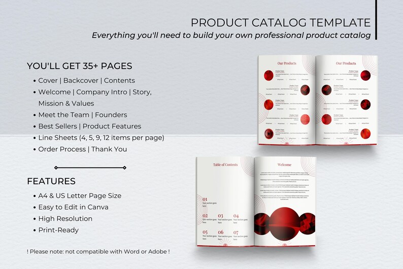 35+ Editable Product Catalog & Line Sheet Templates | Product Pricing ...