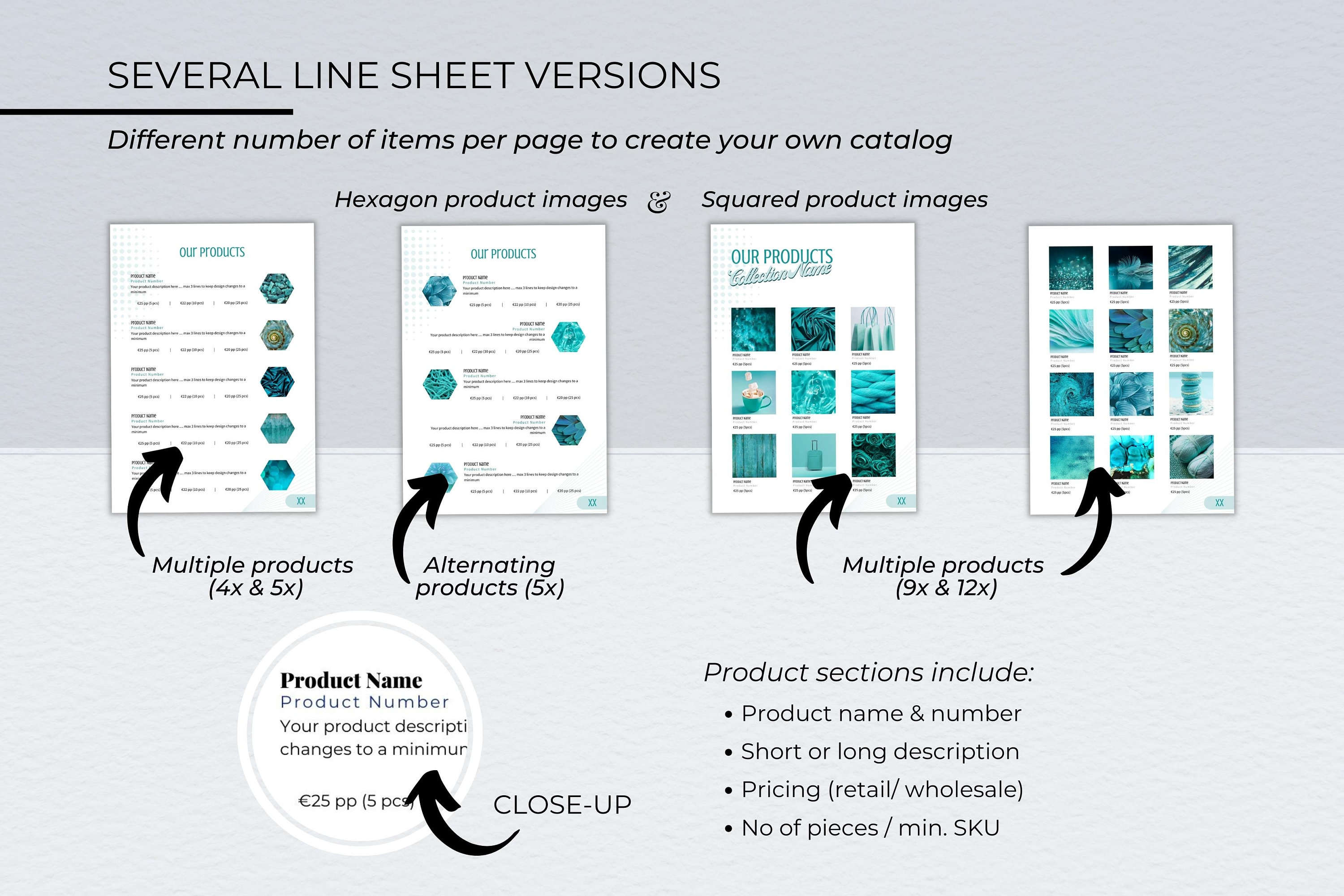 70 Editable Product Catalog & Line Sheet Templates Product Pricing ...