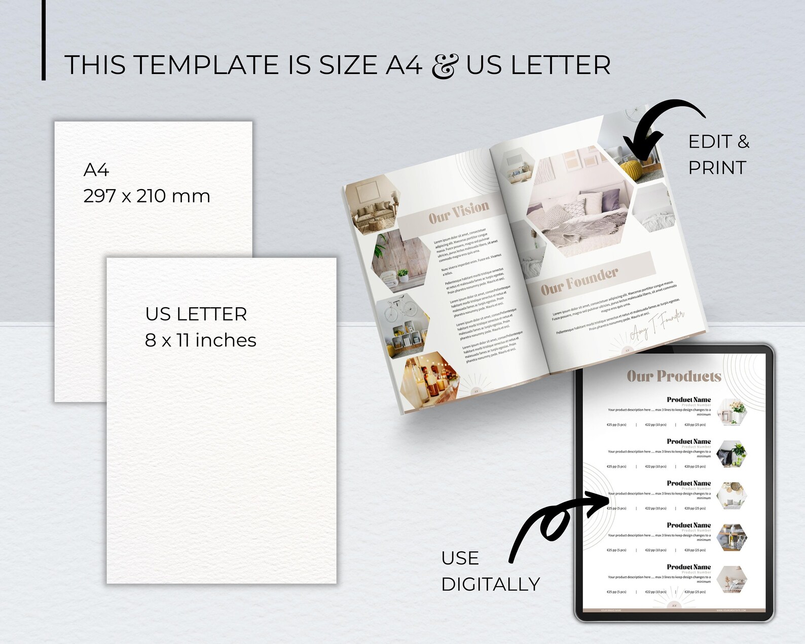 50+ Editable Product Catalog & Line Sheet Templates | Product Pricing ...