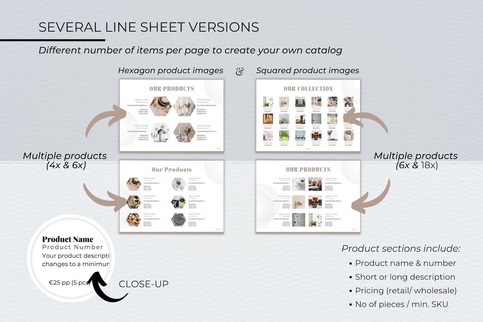 70+ Editable Product Catalog & Line Sheet Templates | Product Pricing ...
