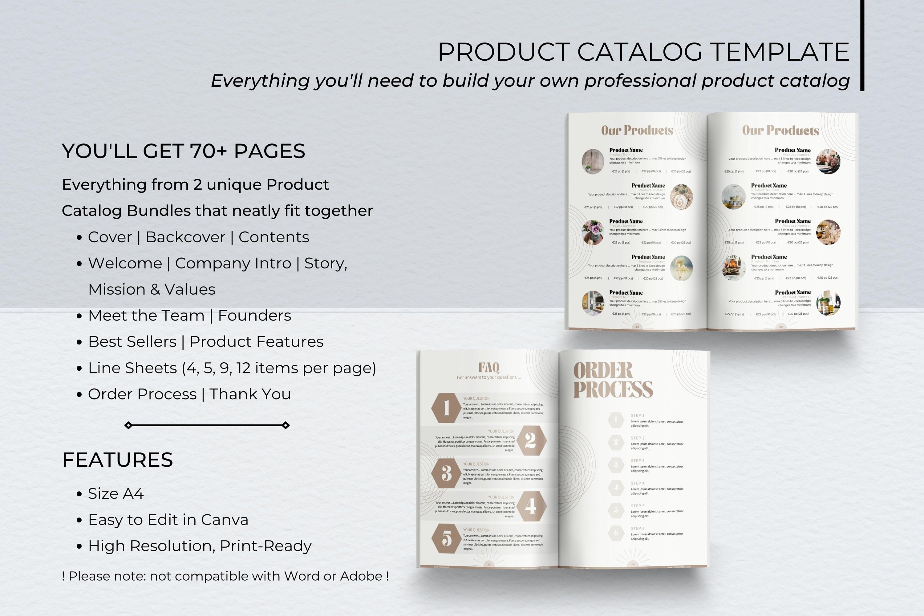 70+ Editable Product Catalog & Line Sheet Templates | Product Pricing ...
