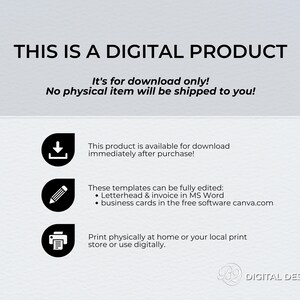 Starter Kit Editable Word Template Bundle, Modern Business Letterhead ...