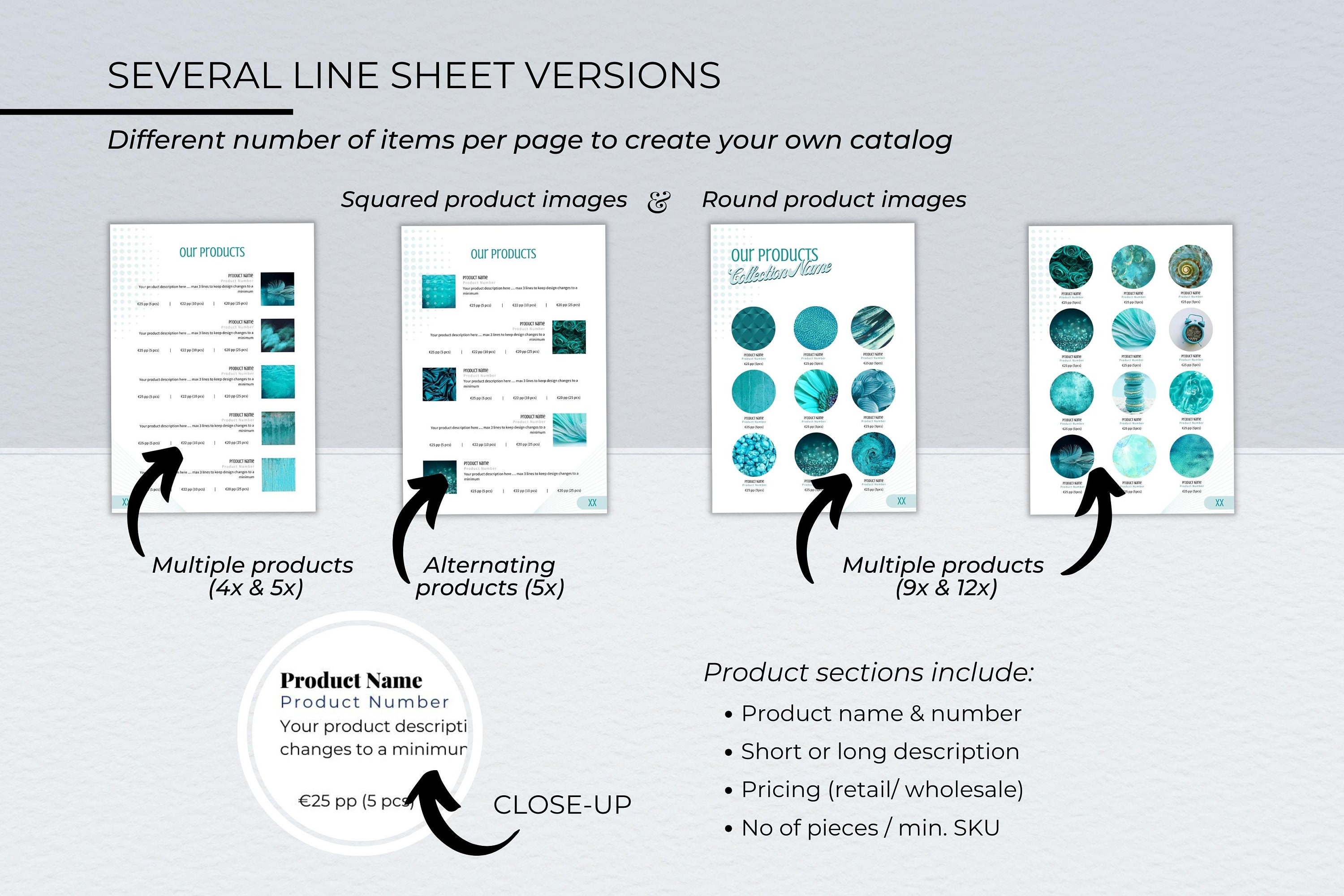 70 Editable Product Catalog & Line Sheet Templates Product Pricing ...