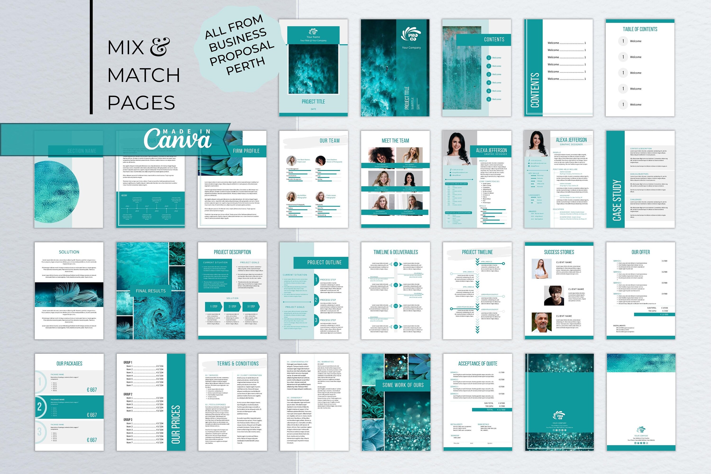 Business Proposal Template Bundle 70 Professional Proposal - Etsy