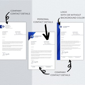 Letterhead Canva Template Bundle, Modern Editable Business Letterhead ...