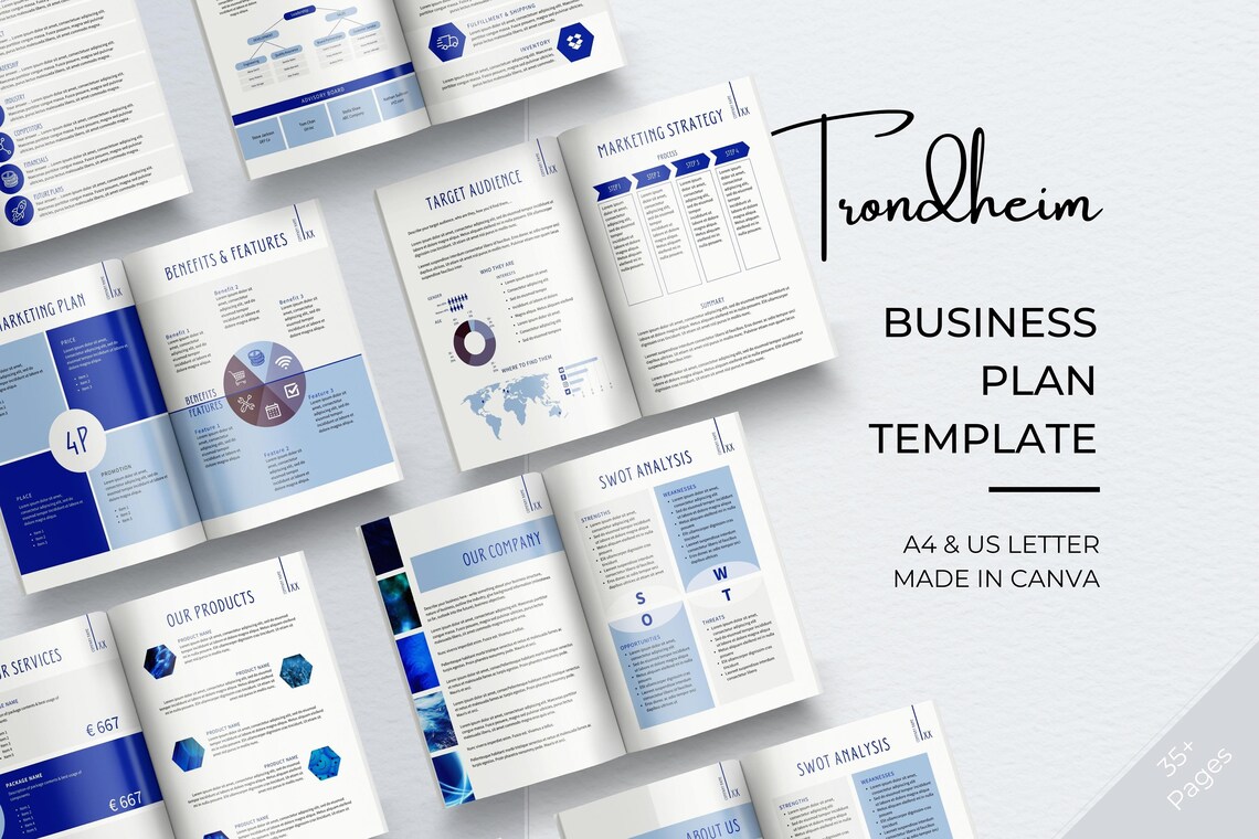 Business Plan Template, Professional Business Planner Proposal, Startup ...
