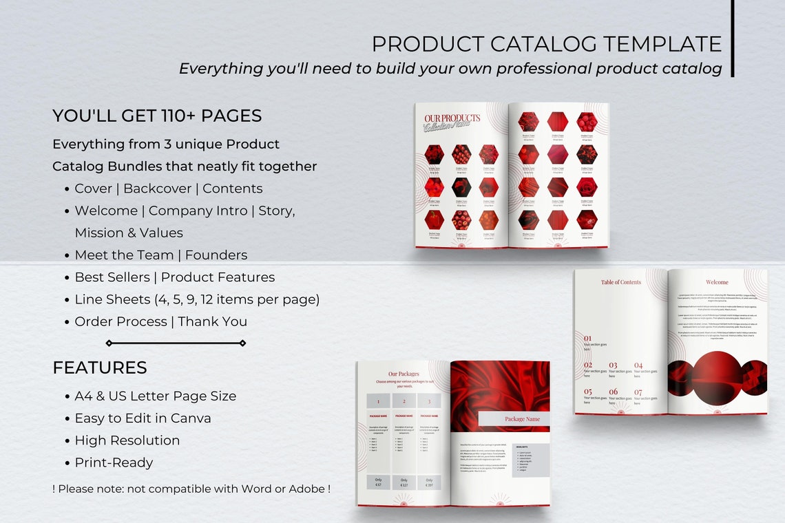 110+ Editable Product Catalog & Line Sheet Templates | Product Pricing ...