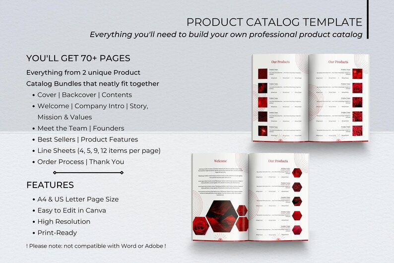 70+ Editable Product Catalog & Line Sheet Templates | Product Pricing ...
