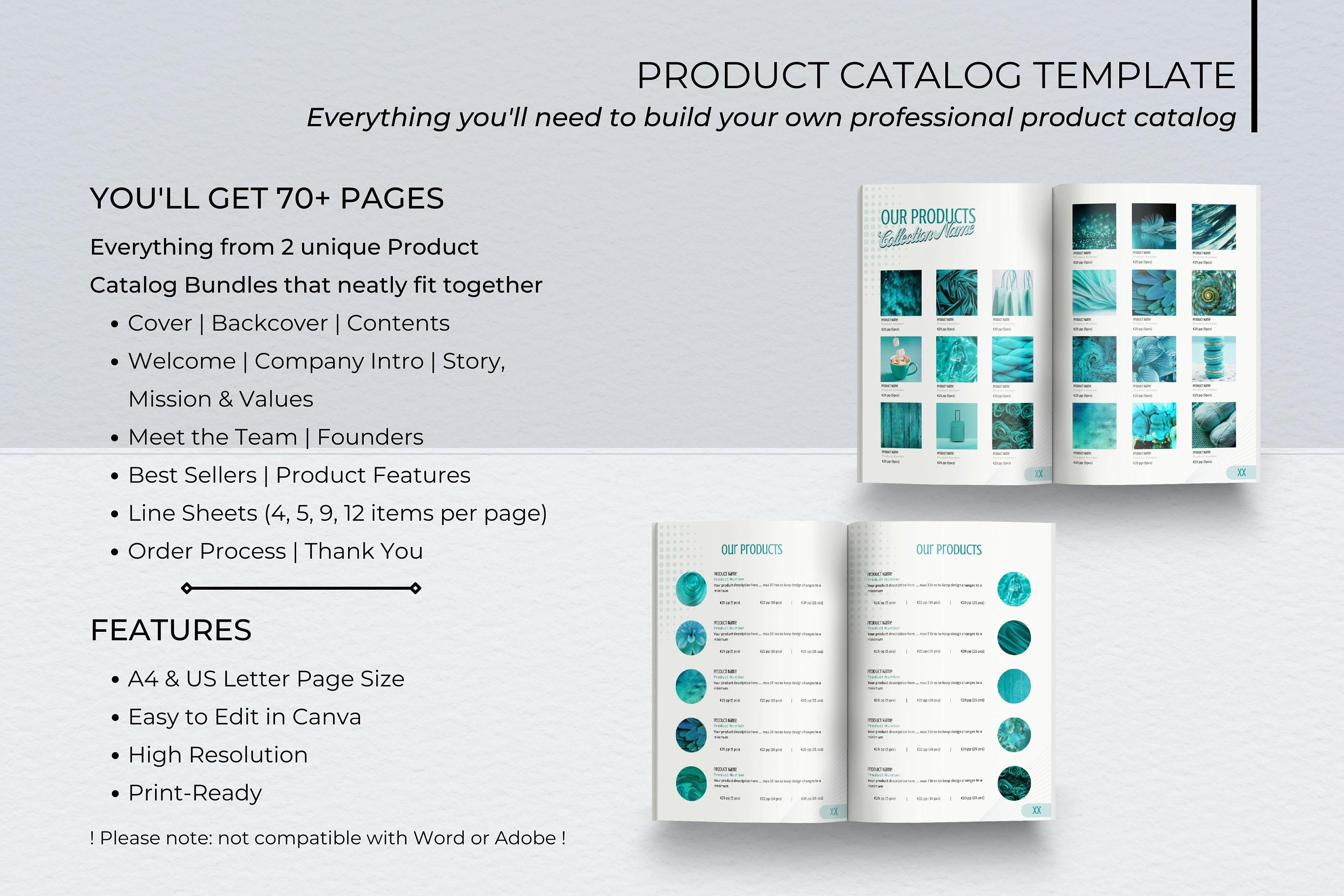 70 Editable Product Catalog & Line Sheet Templates Product Pricing ...