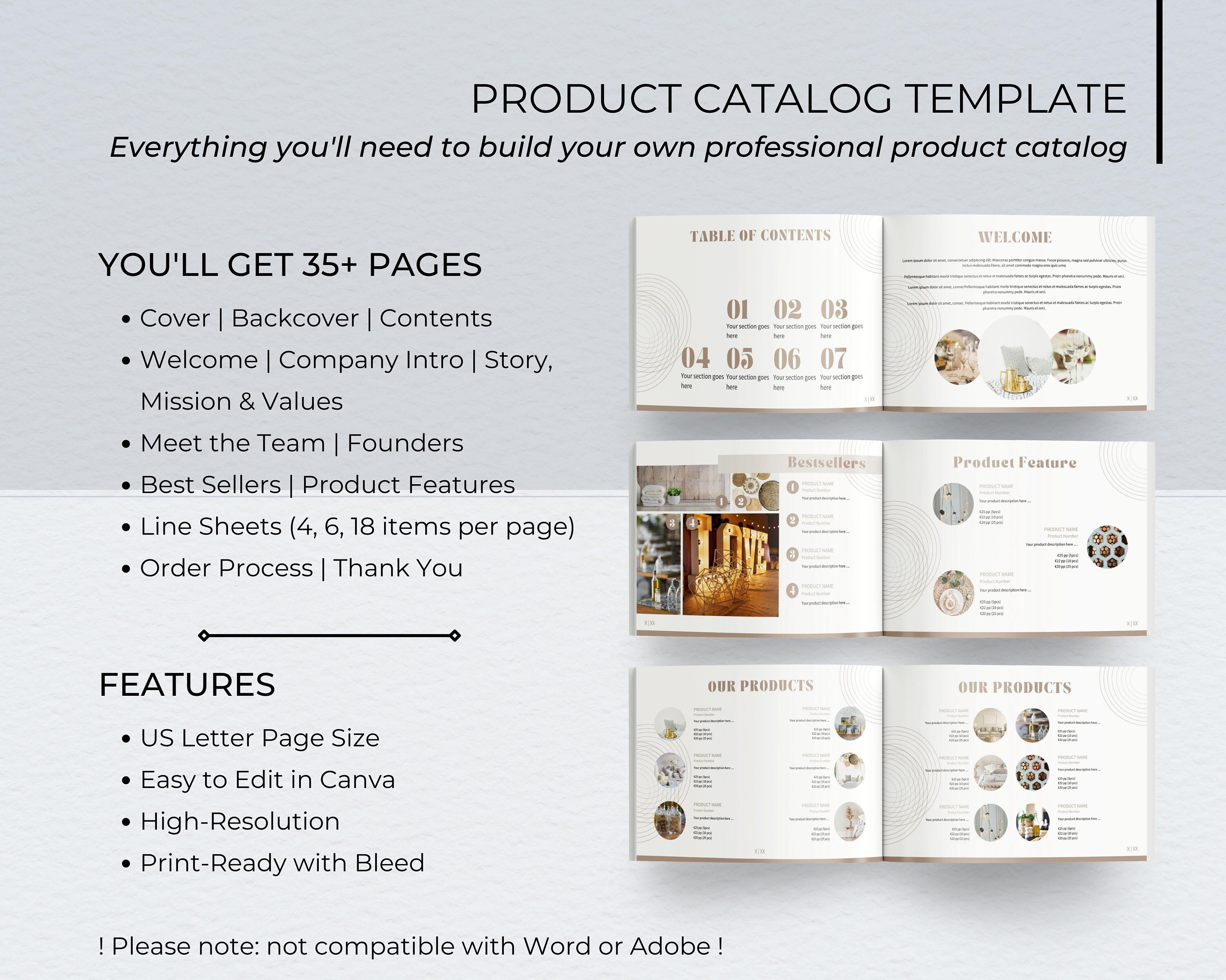 35 Editable Product Catalog & Line Sheet Templates Product Pricing ...