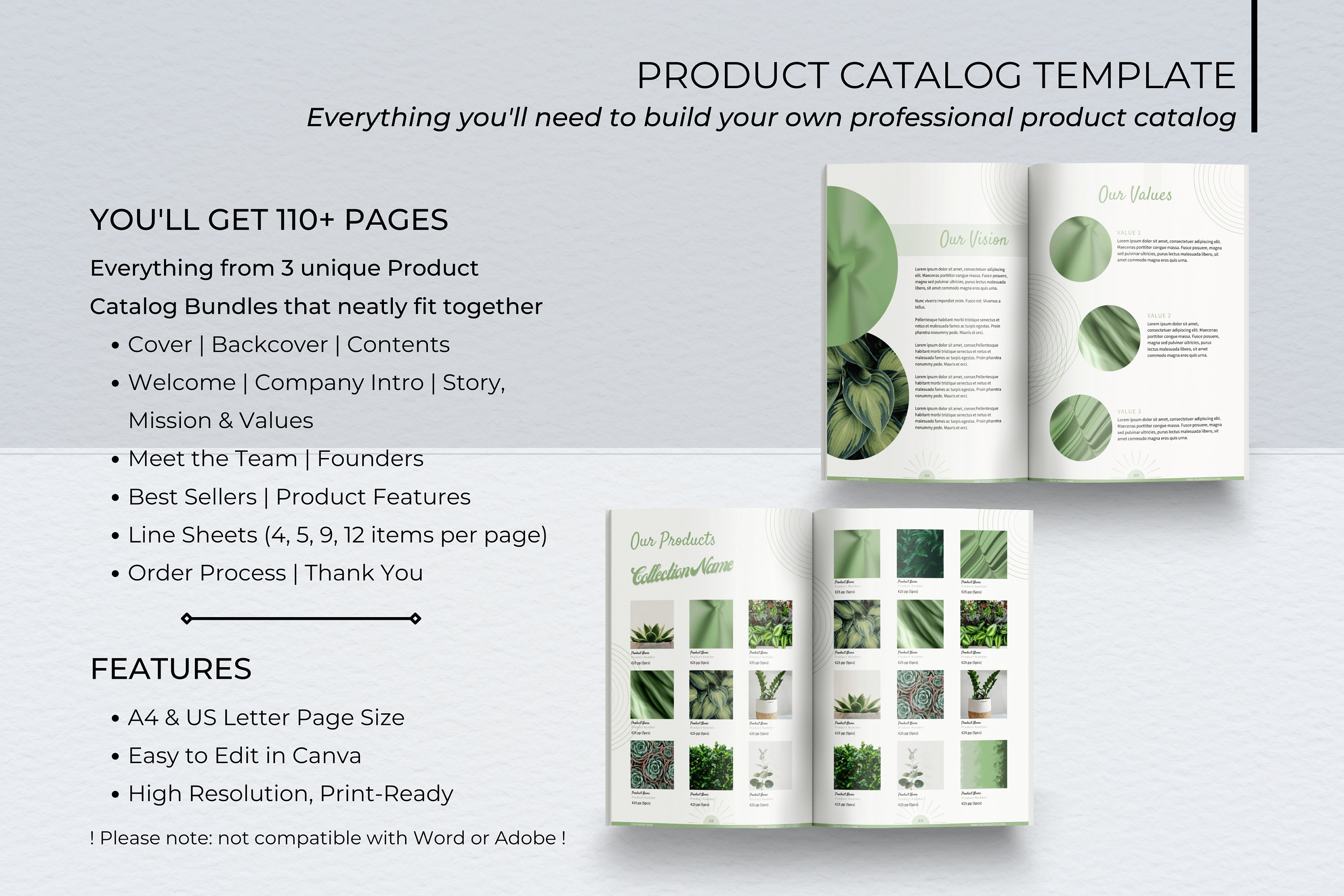110+ Editable Product Catalog & Line Sheet Templates | Product Pricing ...