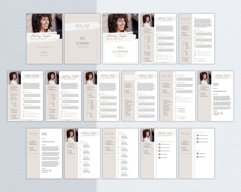 Professional CV Resume Template | Canva Editable With Cover Letter - Etsy