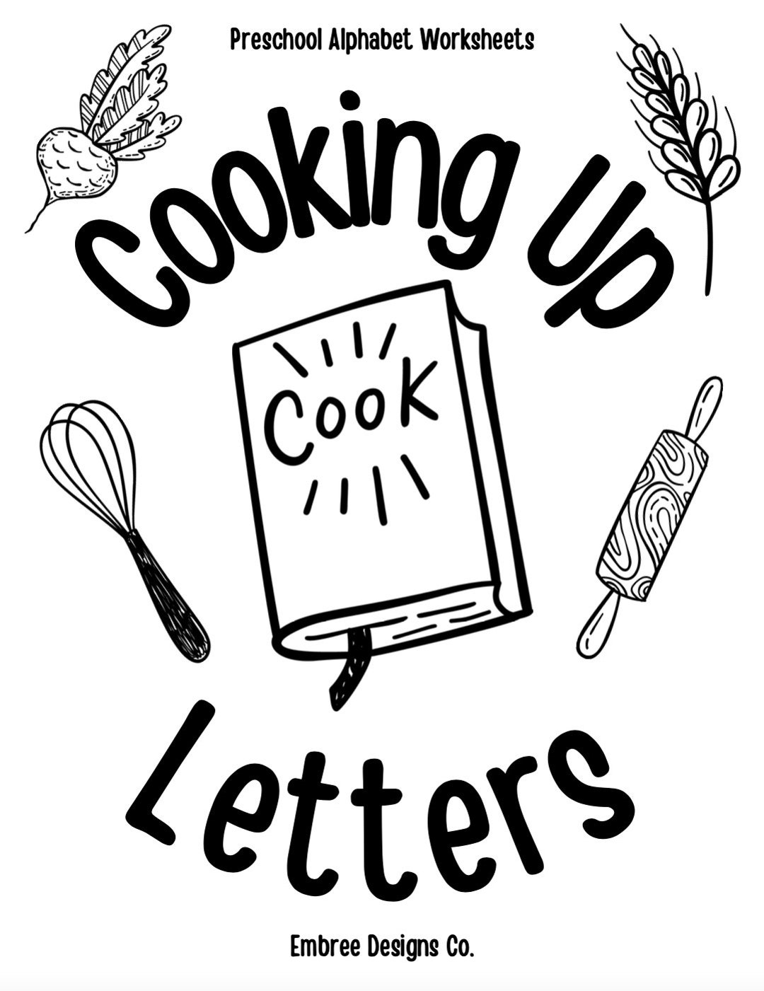 Cooking up Letters Preschool Alphabet Workbook - Etsy