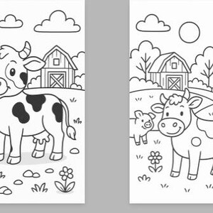 Farm Fun Coloring Pages for Kids – Cute & Friendly Farm Animals ...
