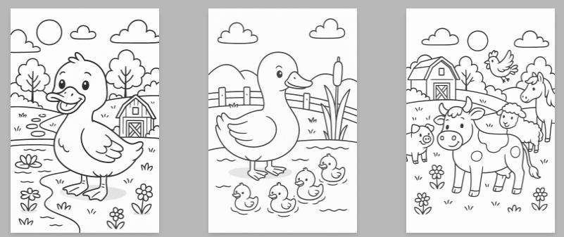 Farm Fun Coloring Pages for Kids – Cute & Friendly Farm Animals ...
