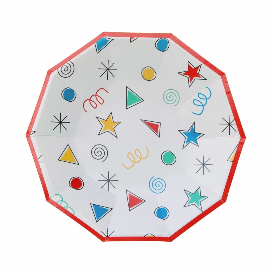 Happy Colors Paper Plates Color Party Colorful Party Bright Colors Flat ...