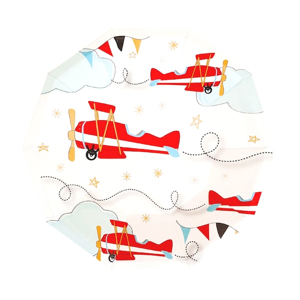 Airplane Paper Plate - Etsy